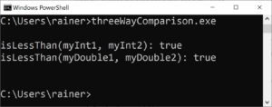 C++20: The Three-Way Comparison Operator – MC++ BLOG